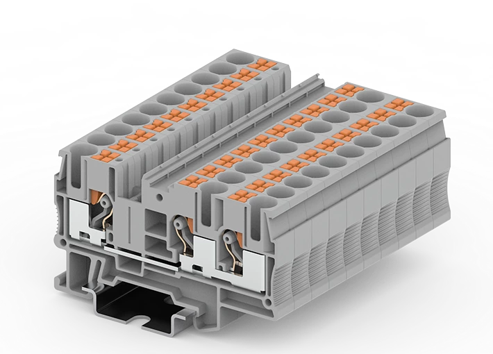 PT6-3-G in line spring guide rail terminal | Гетчипс Пром